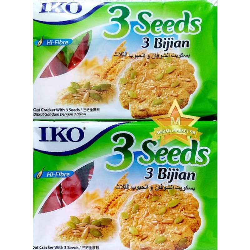 Jual Iko Biskuit Crackers Hi-fibre/ 3 Fruit/ Oat Plus/ 9 Grains/ Muesli ...