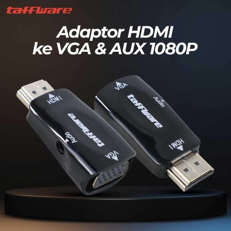 Jual Adaptor Hdmi Ke Vga Dan Aux 1080p S-pc-0389 Laptop Portable Ac ...