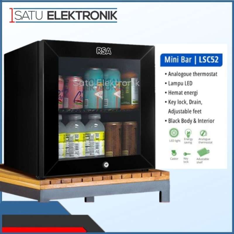 Promo Rsa Lsc52 Showcase Mini Bar Kulkas Minuman Diskon 8% Di Seller ...