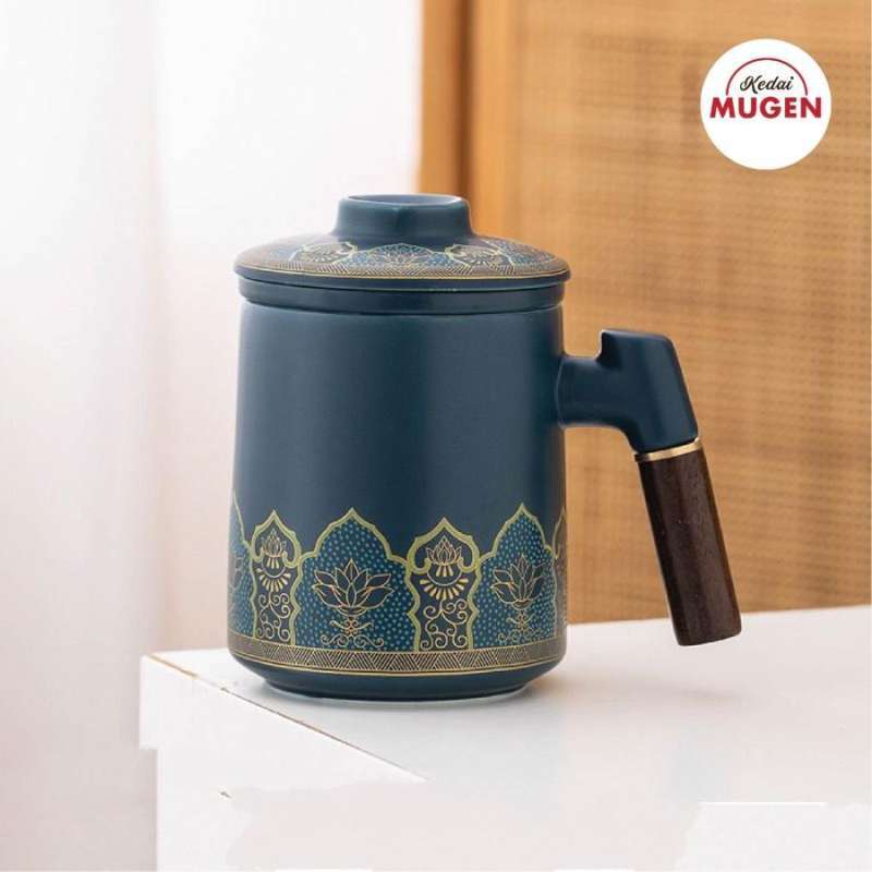Promo Classic Tea Infuser Mug | Gelas Teh Estetik Saringan Keramik ...