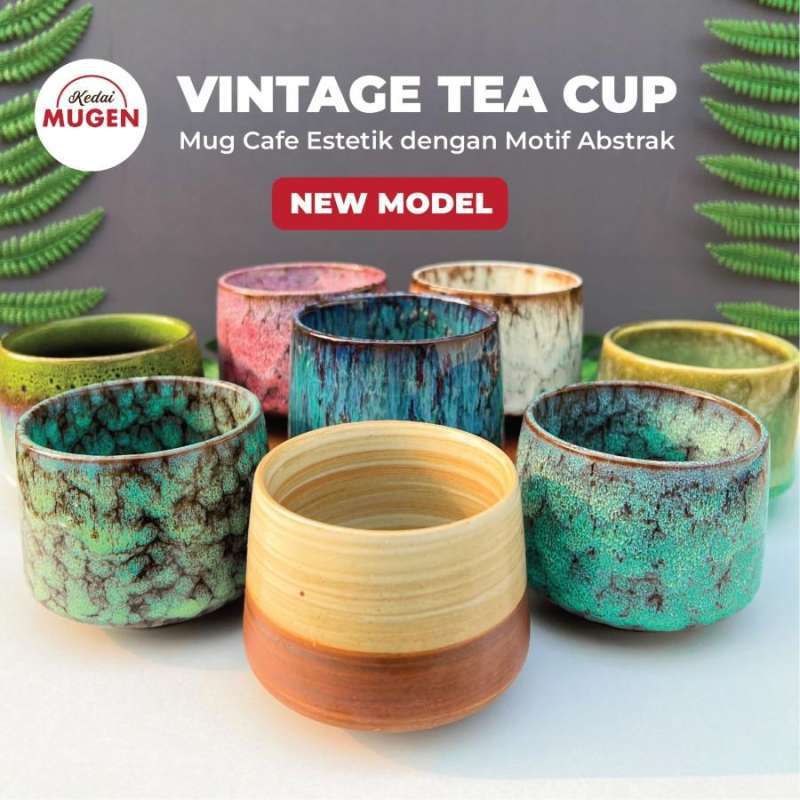 Jual Tea Coffee Vintage Cup | Gelas Kopi Teh Keramik | Mug Aesthetic ...