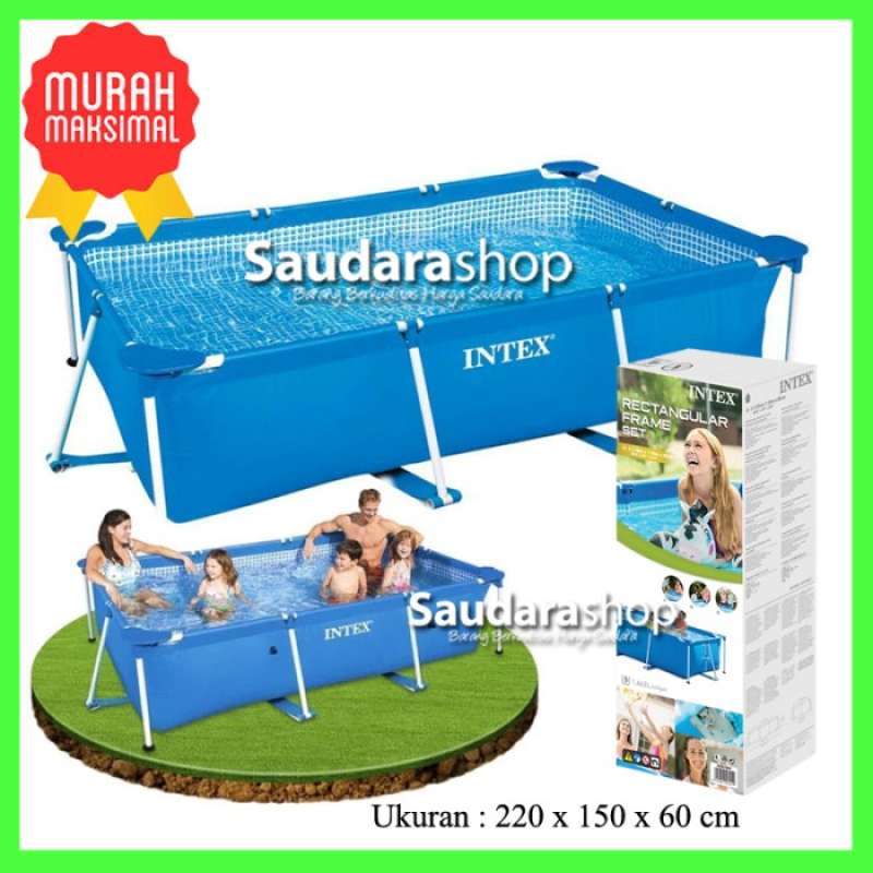 Promo Intex 28270 Rectangular Frame Pool Small / Kolam Renang Keluarga ...