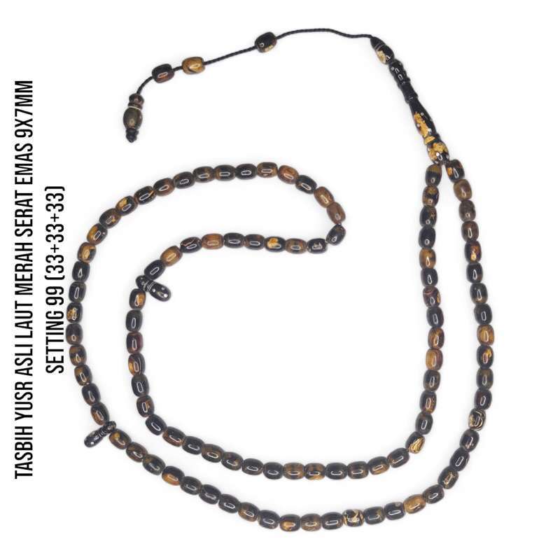 Jual Tasbih Yuser/yusr/yoser Laut Merah Tabung / Oval / Lonjong ...