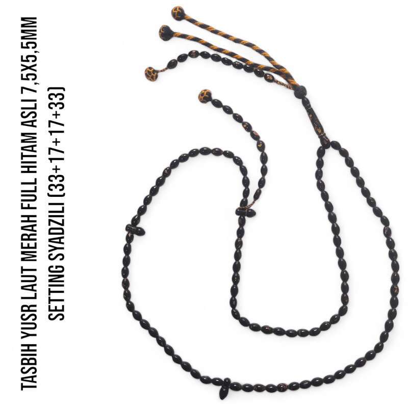 Jual Tasbih Yuser/yusr/yoser Laut Merah Tabung / Oval / Lonjong ...
