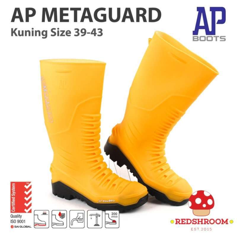 Jual Sepatu Boot Tinggi Ap Boots Metaguard Safety Kuning Proyek ...