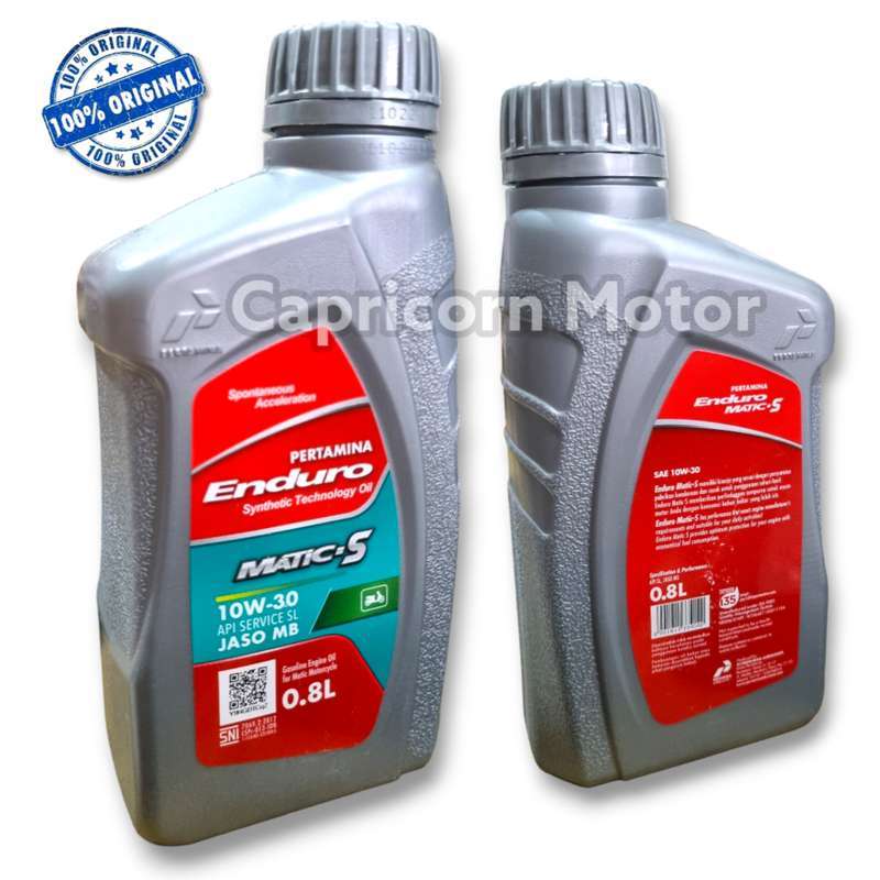 Jual Pertamina Enduro Matic - S Semi Synthetic Sae 10w 30 Api Sl Jaso ...