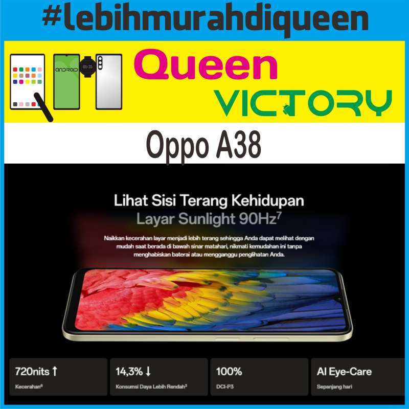 Jual Oppo A38 6/128 Garansi Resmi Indonesia - Glowing Gold Di Seller Queen Official Store ...
