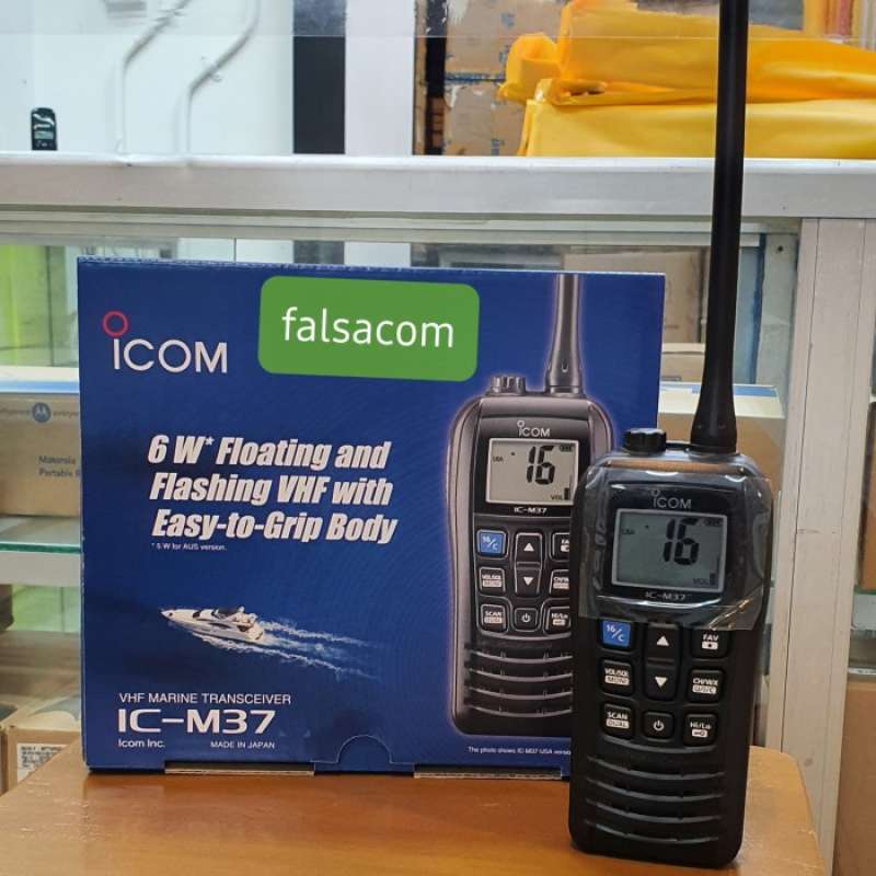 Promo Icom Ic-m37 Ht Marine 6watt Vhf Ori Waterproof Floating Diskon 4% ...