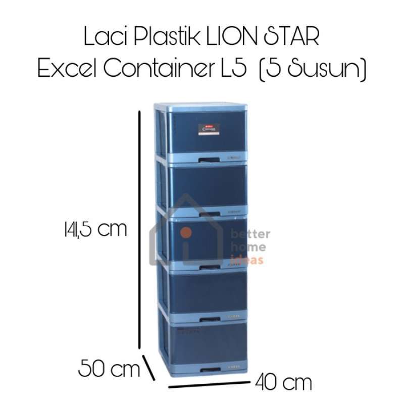 Promo [cargo] Laci Plastik Lion Star Excel Container L5 - 5 Susun ...