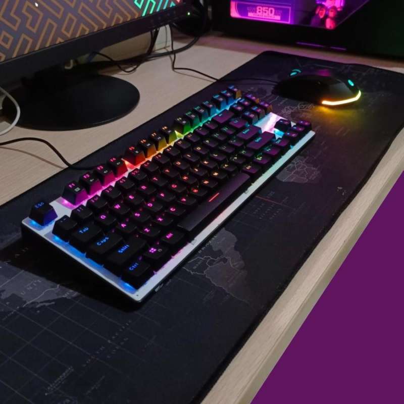 Jual Vortexseries Vx7 Pro Oreo Theme Blue Switch Mechanical Keyboard Di ...