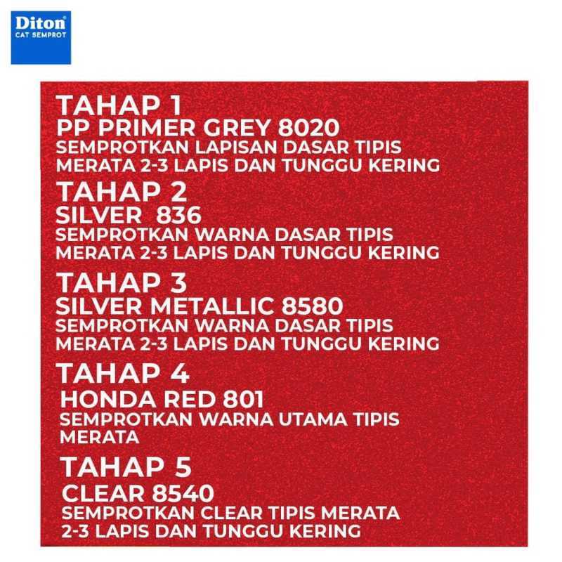 Jual Cat Semprot Pilok Pylox Pilox Diton 300cc - Honda Red 801 Di ...