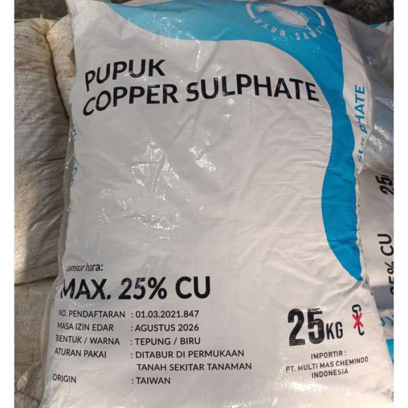 Jual Pupuk Daun Sawit Copper Sulphate 25kg Di Seller Inti Pertanian ...