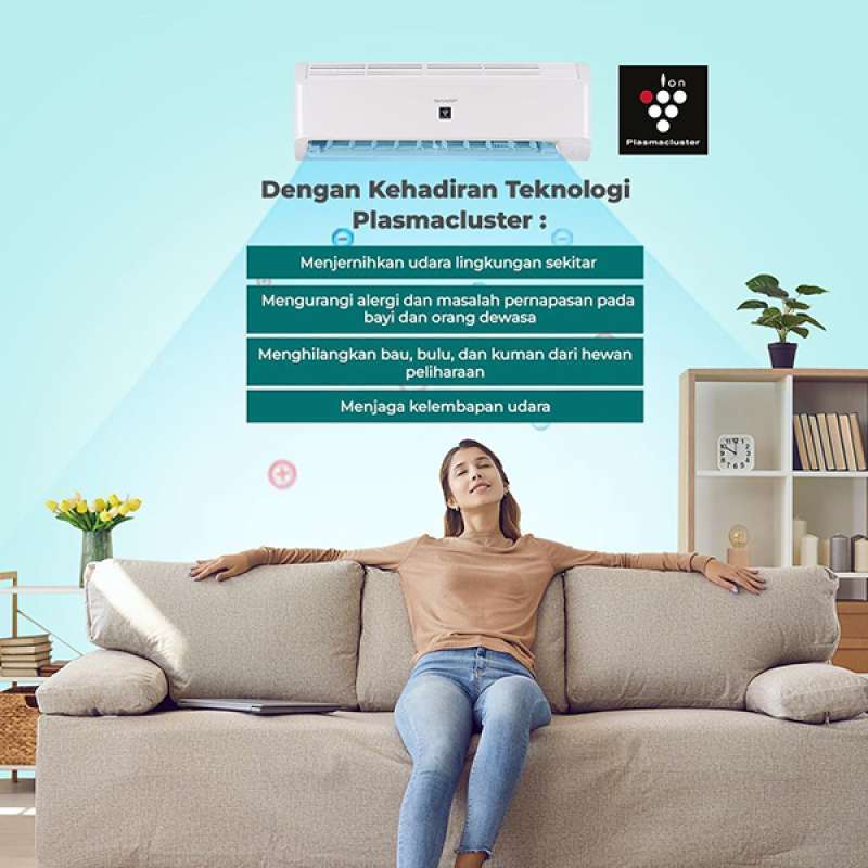 Promo Ac Sharp Inverter Plasmacluster 1pk Ah-xp10bmy Plus Diskon 32% Di Seller Sharp Official ...