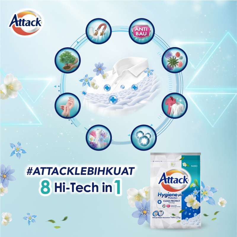 Promo (buy 6 Free 2) Attack Hygiene Plus Protection Powder 1200 Gr ...