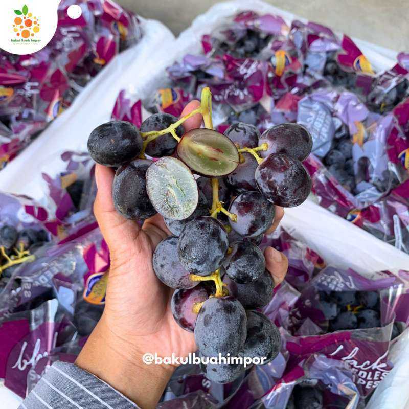 Jual Black Adora Grapes Seedless | Anggur Hitam Tanpa Biji [ @800 ] Di ...