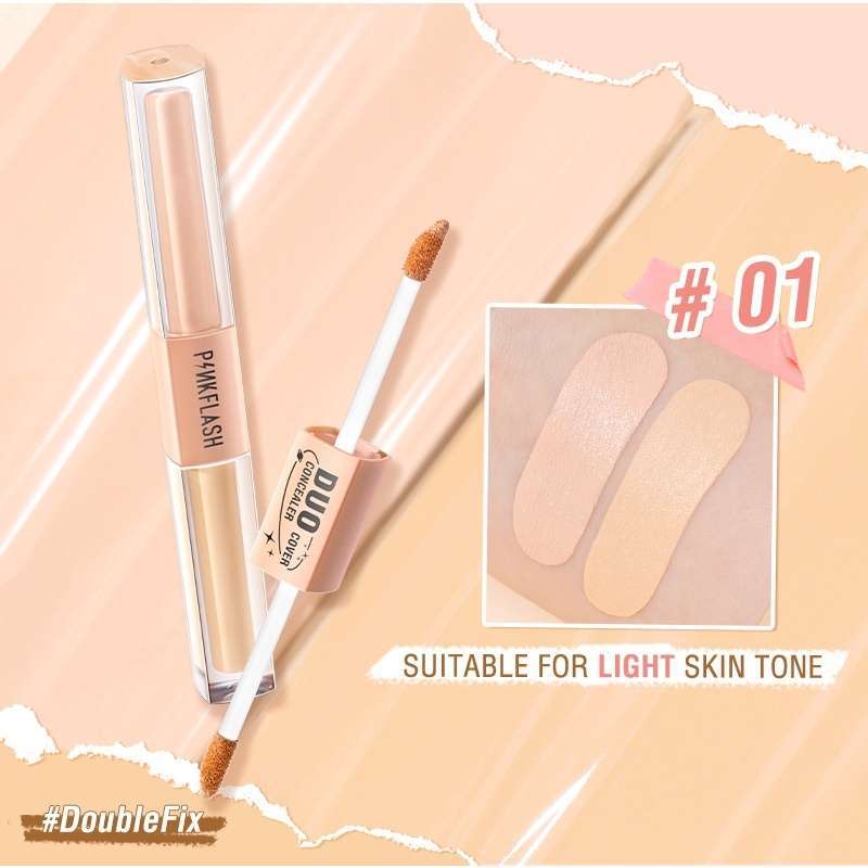 Jual Pinkflash Duo Cover Concealer / Double Fix 2 In 1 Dual Shade ...