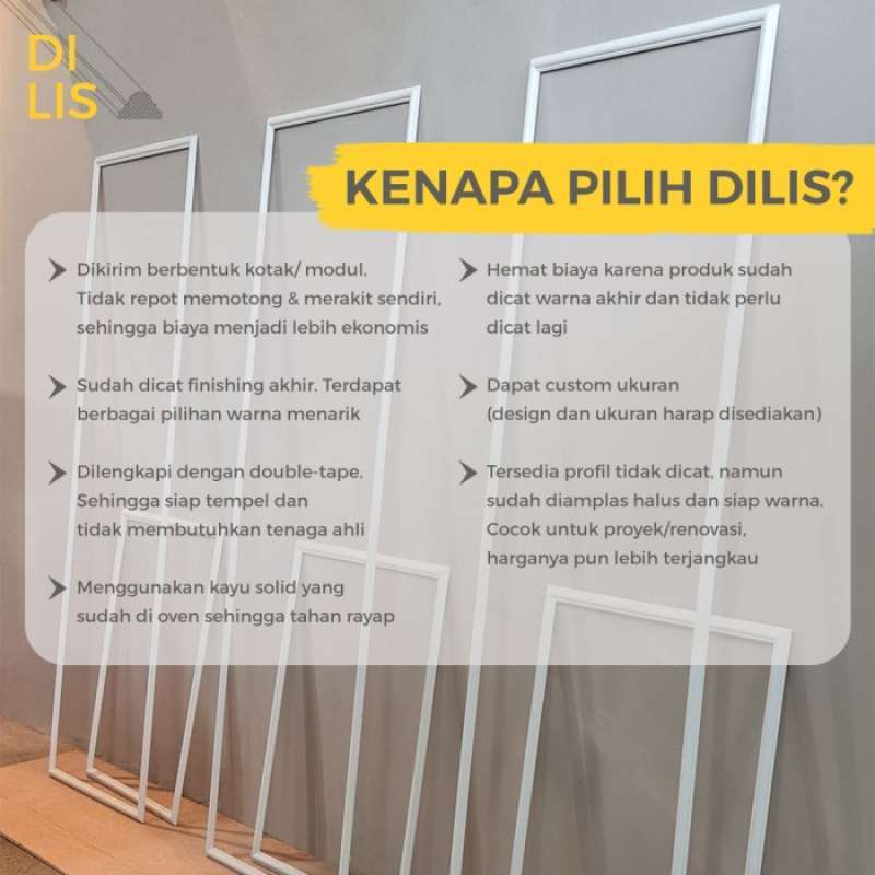 Promo Profile Hiasan Dinding Lis Kayu Wainscoting Wall Moulding / Modul ...