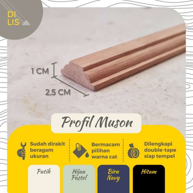 Promo Profile Hiasan Dinding Lis Kayu Wainscoting Wall Moulding / Modul ...