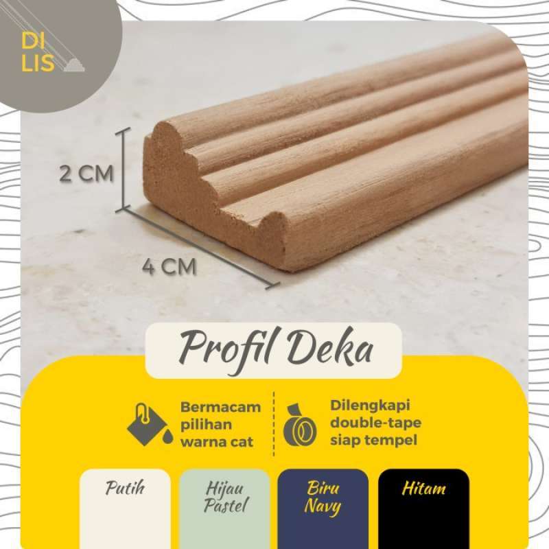 Promo Profile Hiasan Dinding Lis Kayu Wainscoting Wall Moulding / Modul ...