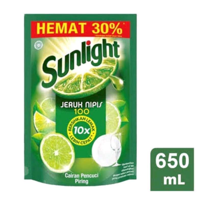Promo Sunlight Lime 650ml Sabun Pencuci Piring Diskon 26% Di Seller ...