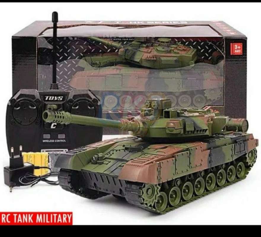 Promo Mainan Anak Rc Mobil Tank Military Besar Remote Control Militer ...