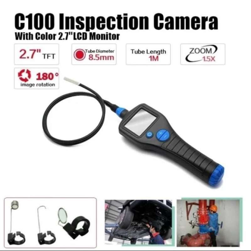 Jual Endoscope Borescope Inspection Snake Scope Camera Rotate Zoom 2.7 ...