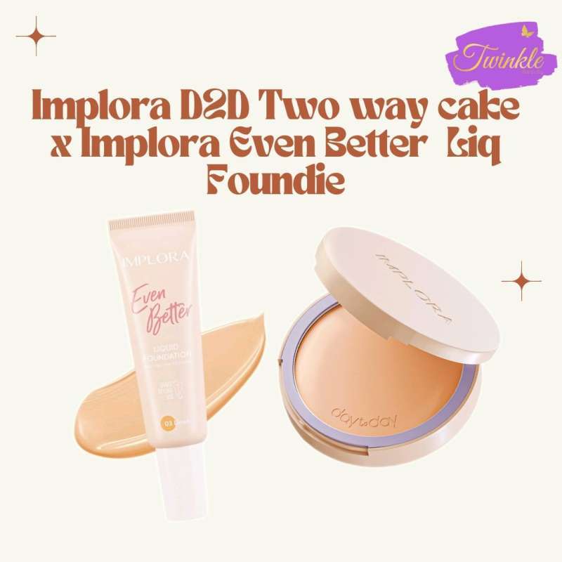 Jual Implora Day To Day Two Way Cake + Implora Even Better Foundation ...