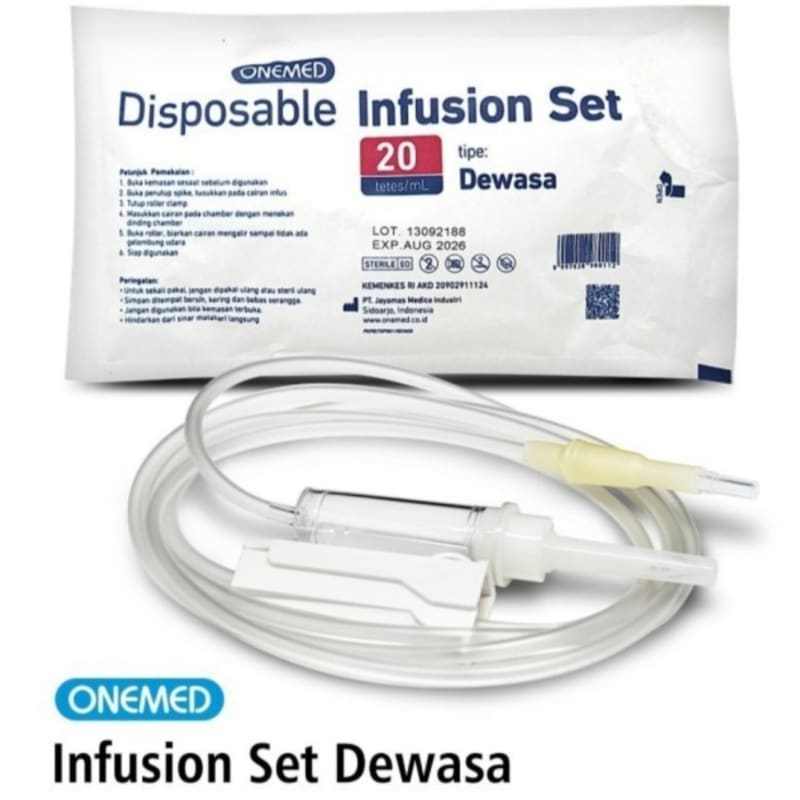 Jual Disposible Infusion Set Onemed Dewasa/infuset Onemed Dewasa Box 50 ...