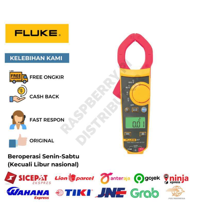 Promo Fluke 317 True Rms Clamp Meter Tang Ampere Digital 600 A Ac Dc ...