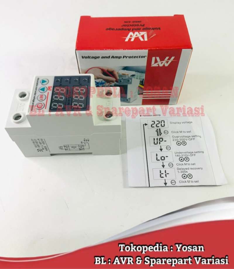 Promo Tection Relay 220v 60a Adjustable Over Under Voltage Over Current Diskon 23% Di Seller ...