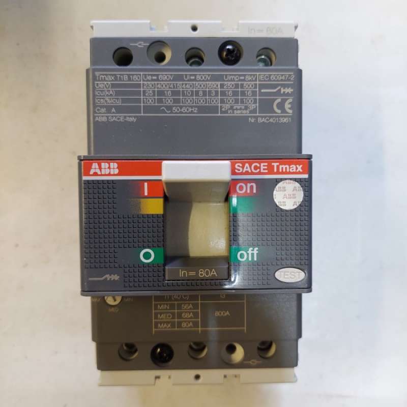 Promo Abb Mccb Sace T T1b 160 3p 80a 18ka 415v Diskon 23% Di Seller ...