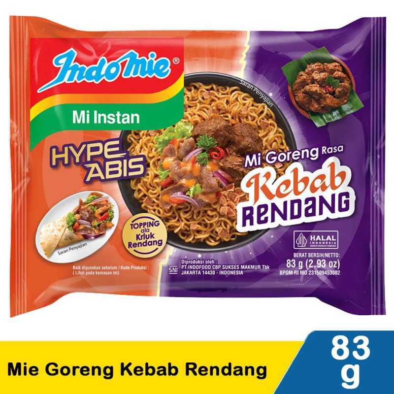 Jual Mie Instan Indomie Goreng Kebab Rendang 83gram Di Seller Supermart ...