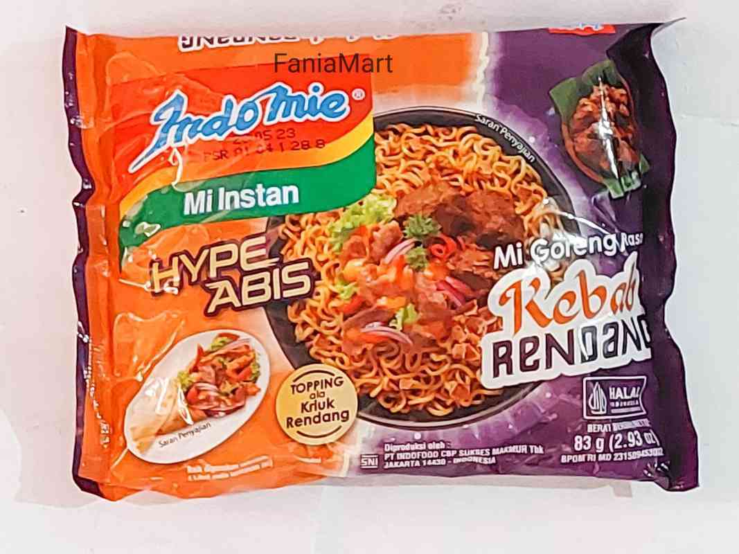 Jual Mie Instan Indomie Goreng Kebab Rendang 83gram Di Seller Supermart ...