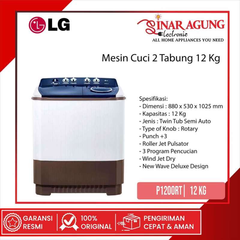 Jual Lg P1200rt / P-1200rt Mesin Cuci 2 Tabung 12 Kg - Garansi Resmi Di ...