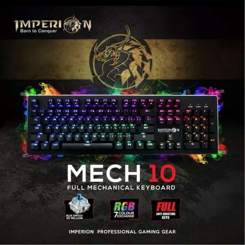 Promo Keyboard Gaming Mechanical Mech10 Rgb Kg-m10r - Mech 10 Full Diskon 23% Di Seller Utepe ...
