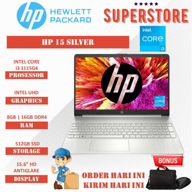 Promo Laptop Murah Hp 15 Intel I3 1115g4 Ram 16gb 512gb Ssd Layar 15.6 ...