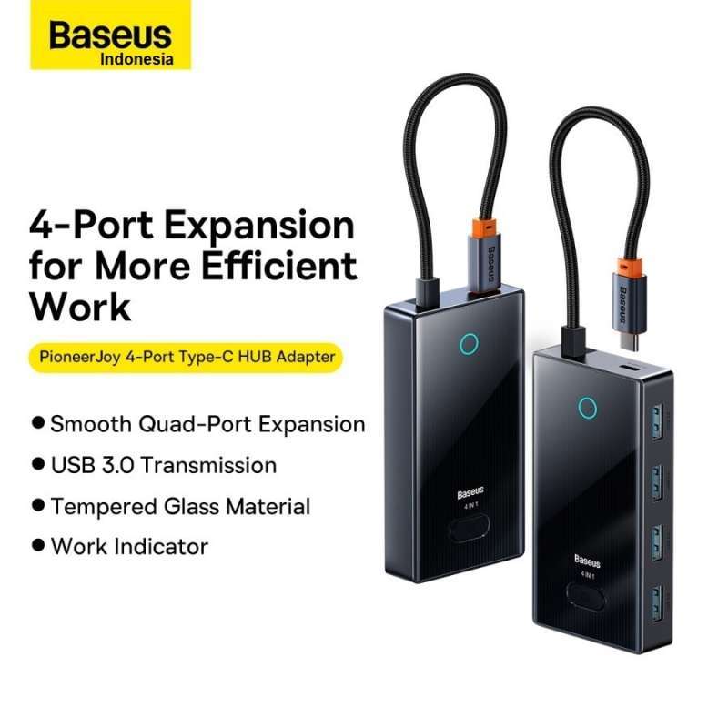 Jual Baseus Hub Pioneerjoy 4 In 1 Type C To 4 Port Usb 3.0 Tipe C ...