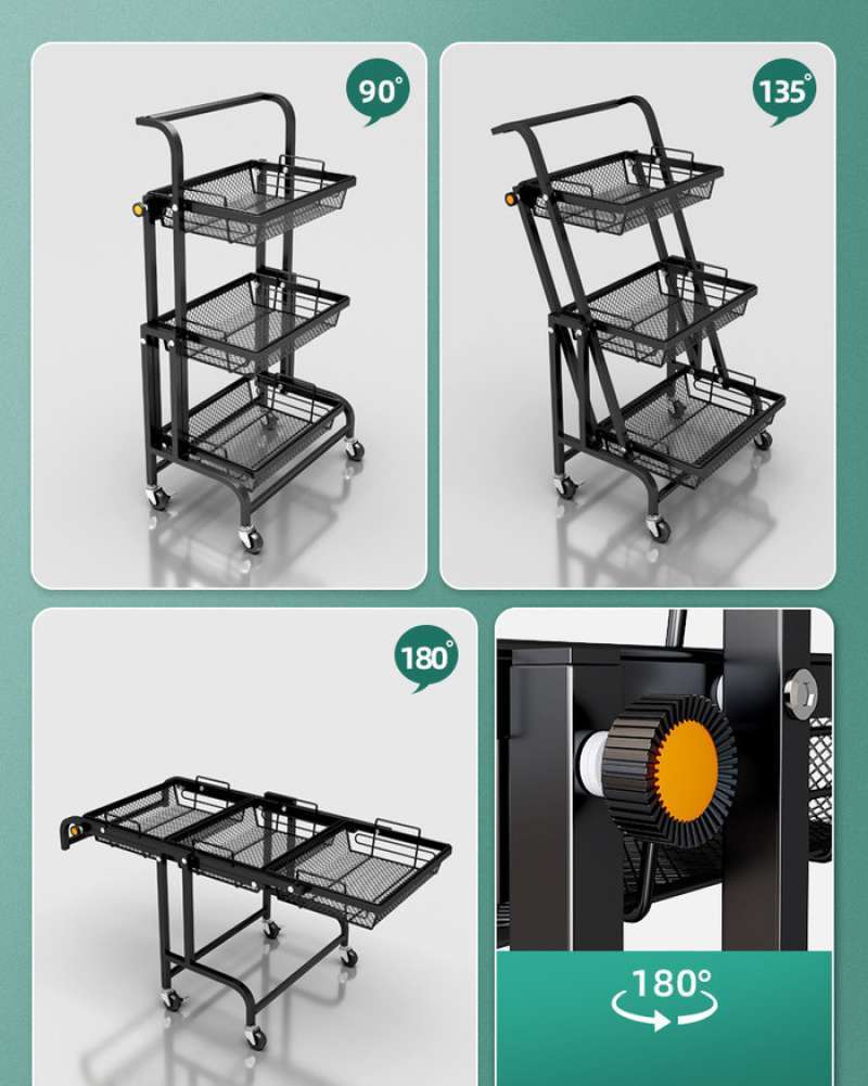 Promo Rak Troly Besi Flexible 3 Susun A1014 Baru - Hitam Diskon 16% Di ...