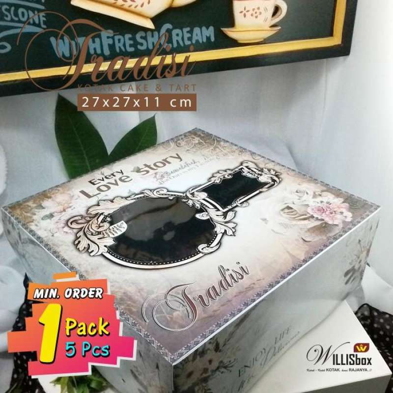Jual Cake Box 27x27x11 + Laminasi / Tradisi / Dus Kue Tart / Dus Kue ...