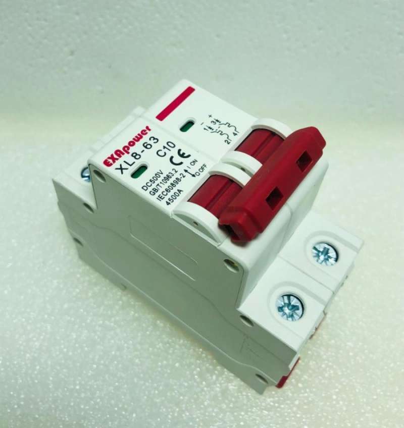 Promo Mcb Dc 2p 50a 500v Circuit Breaker Dc Solar Panel Pv 50a - 2p 20a ...