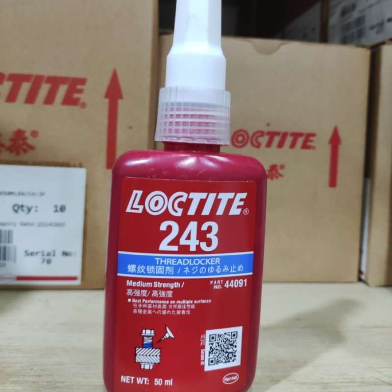 Promo Loctite 243 Threadlocker Medium Strength 50ml Diskon 50% Di Seller Selera_kita Store ...
