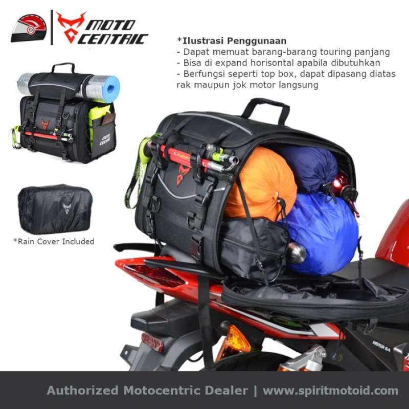 Promo Motocentric Soft Top Box Tail Bag Tas Belakang Motor Touring ...