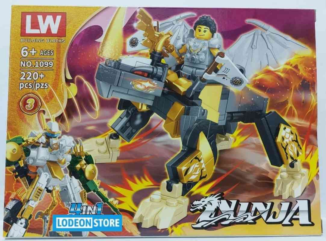 Promo Brick Ninja Figure Dan Binatang 4 In 1 Robot Lw 1099 - Lodeon ...