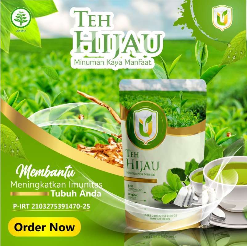 Promo Herbal Teh Hijau Green Tea Tradisional Premium Organik Diskon 29% ...