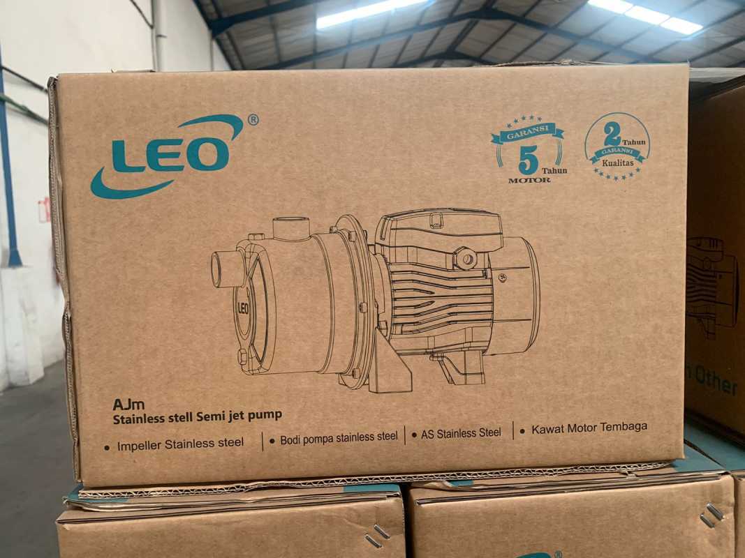 Promo Leo Pump Indonesia Pompa Air Semi Jet Stainless Steel Ajm 30 S ...