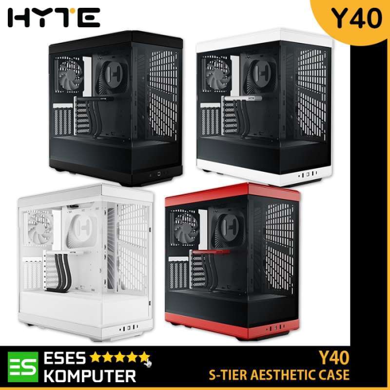 Jual Case Hyte Y40 Vertical Gpu Atx Mid Tower Gaming Case With Pci ...