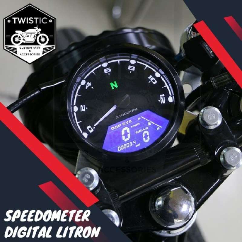 Promo Speedometer Digital Bulat Universal Litron Motor W175 Benelli ...