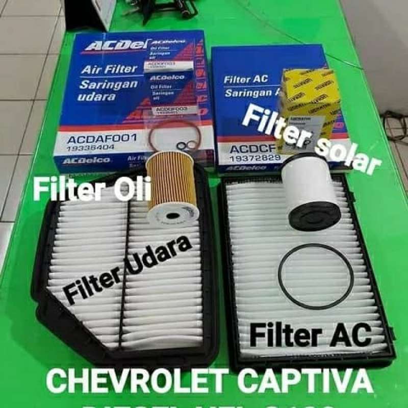 Promo Filter Set Captiva Diesel Nfl C100 Oli Solar Udara Ac Cabin Kabin ...