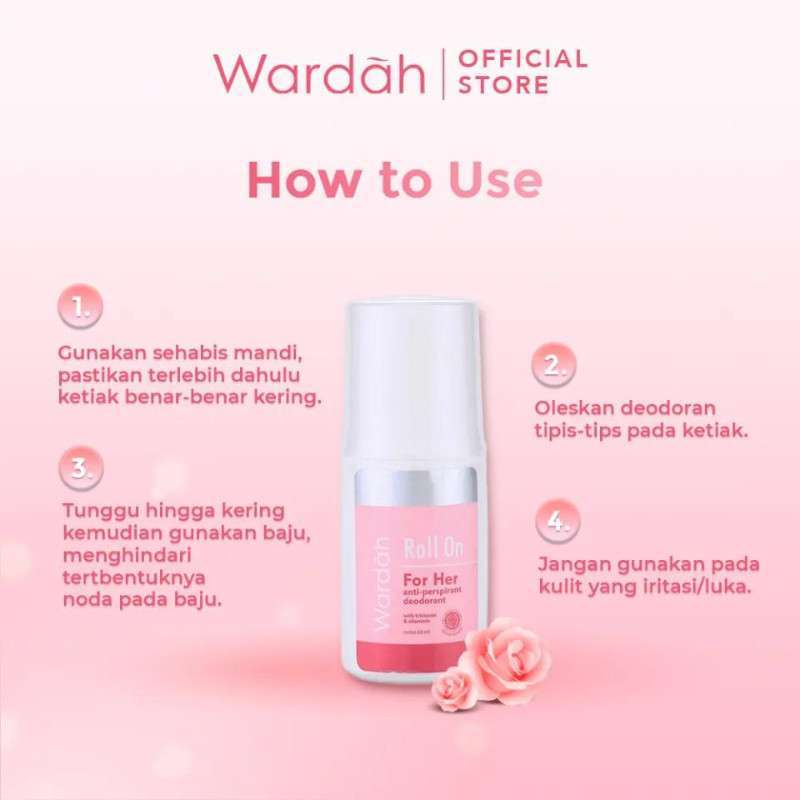 Jual Wardah Deodorant Roll On For Her 60ml Di Seller Leeviabeauty ...