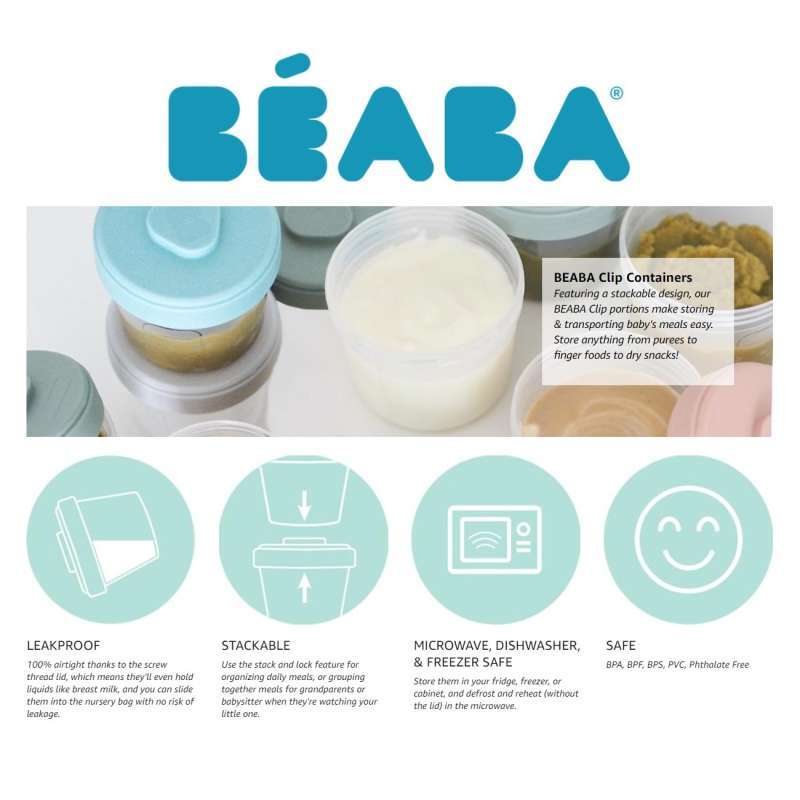 Jual Beaba Portions Clip Food Storage Set Wadah Penyimpanan Makanan ...